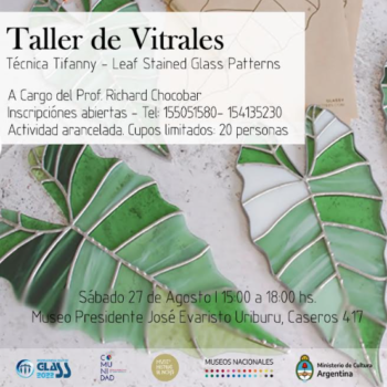 | Taller de Vitrales con la técnica Tiffany